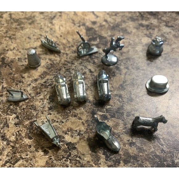 Parker Brothers | Toys | Classic Monopoly Token Pieces Set Of 3 Metal ...
